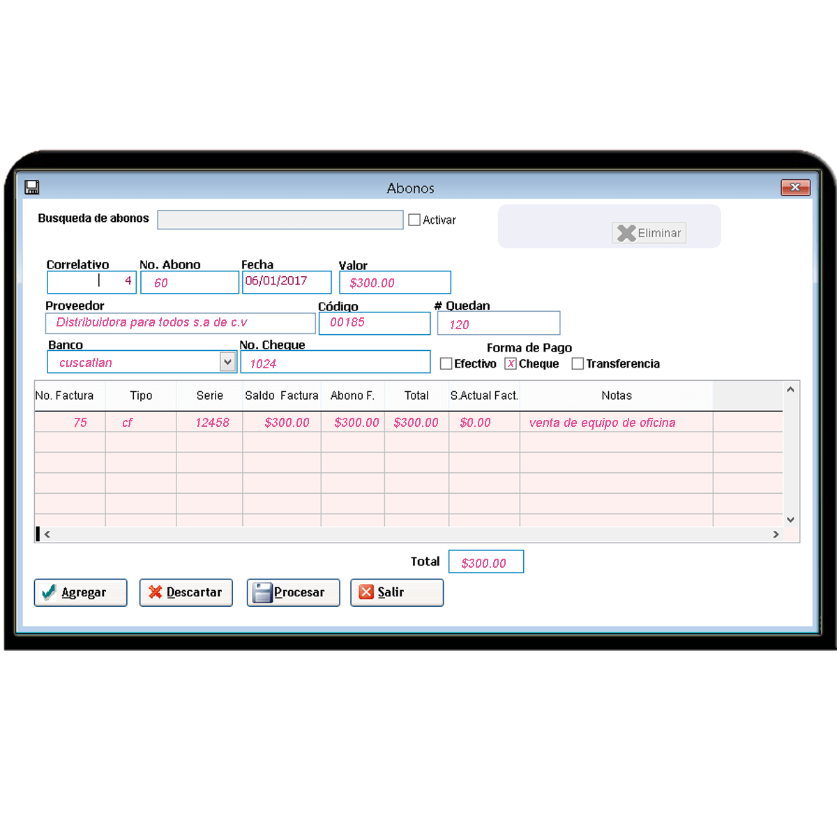 Sistema para Cuentas por Pagar Sistema para Cuentas por Pagar